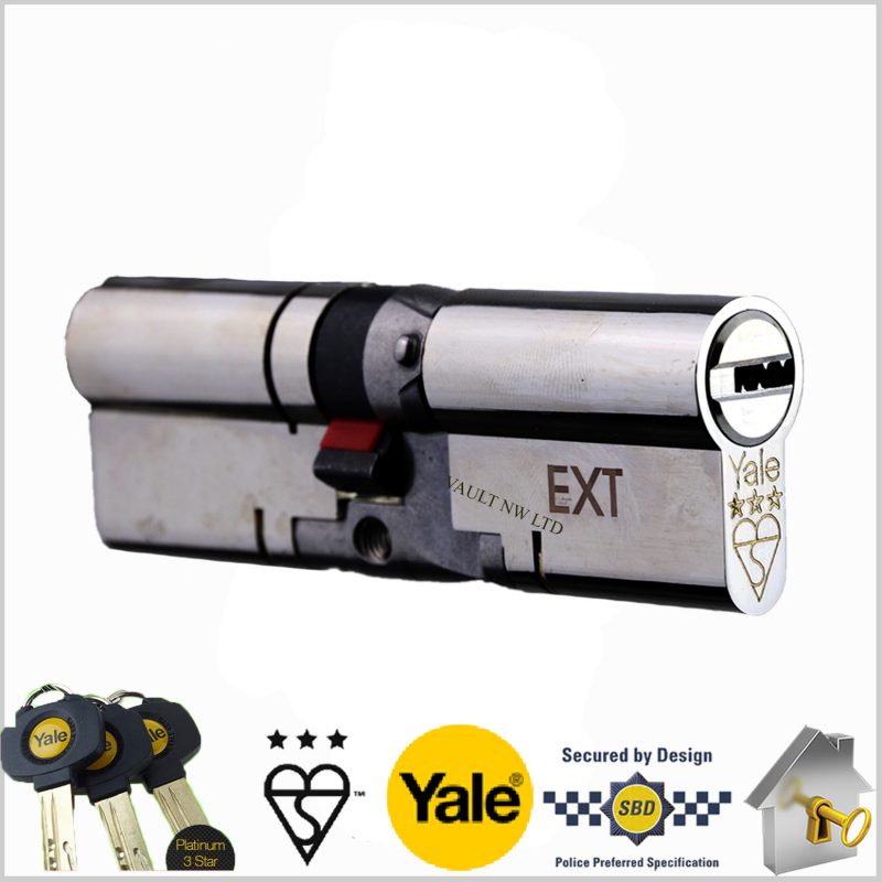 3* Yale Platinum Cylinder (Key-Key) - Vault Nw