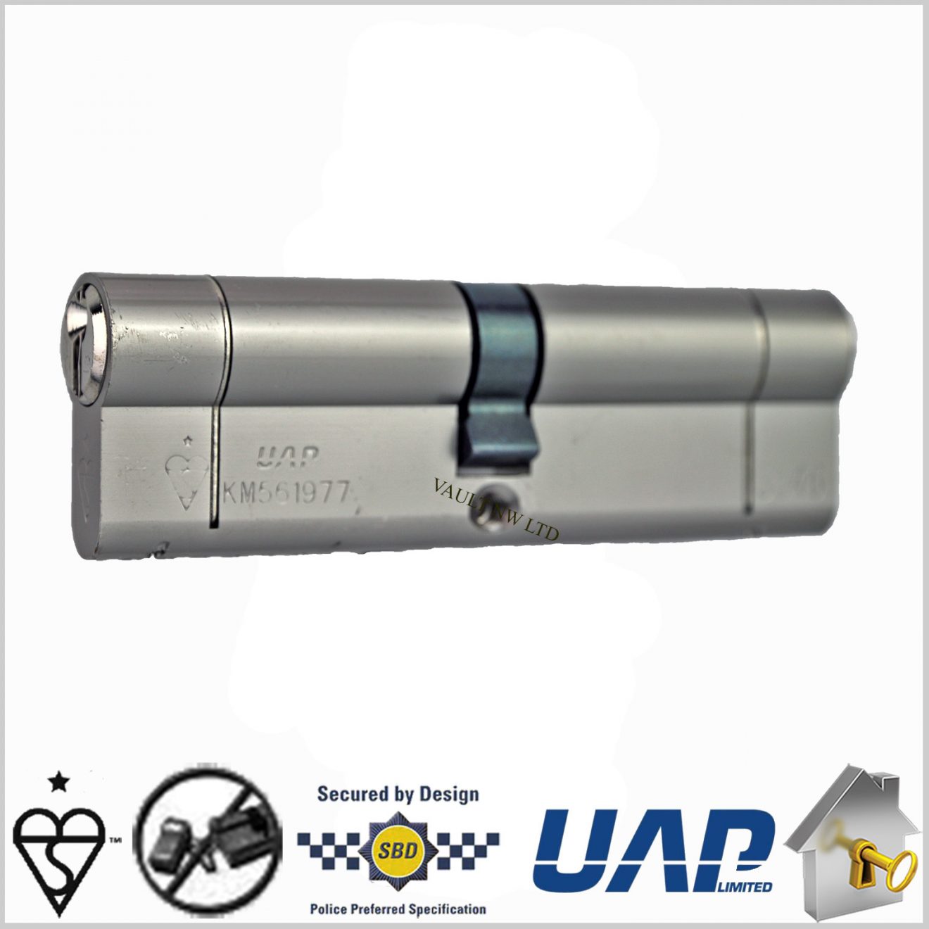 UAP 1* Euro cylinder Kitemarked High Security Key - Vault Nw