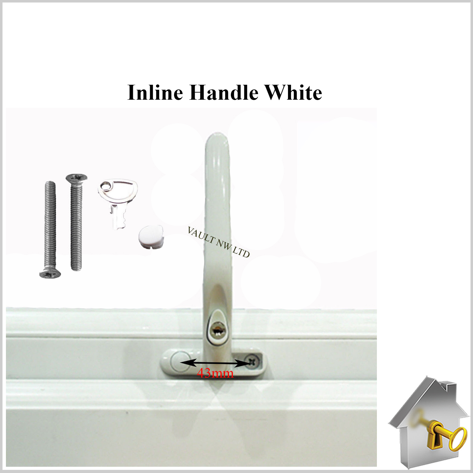 UPVC Window handle Key Locking Espag Double glazing - Vault Nw