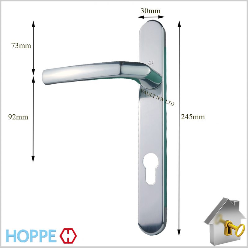 UPVC Double Glazing Hoppe Birmingham Sprung Door Handle PVC - Vault Nw