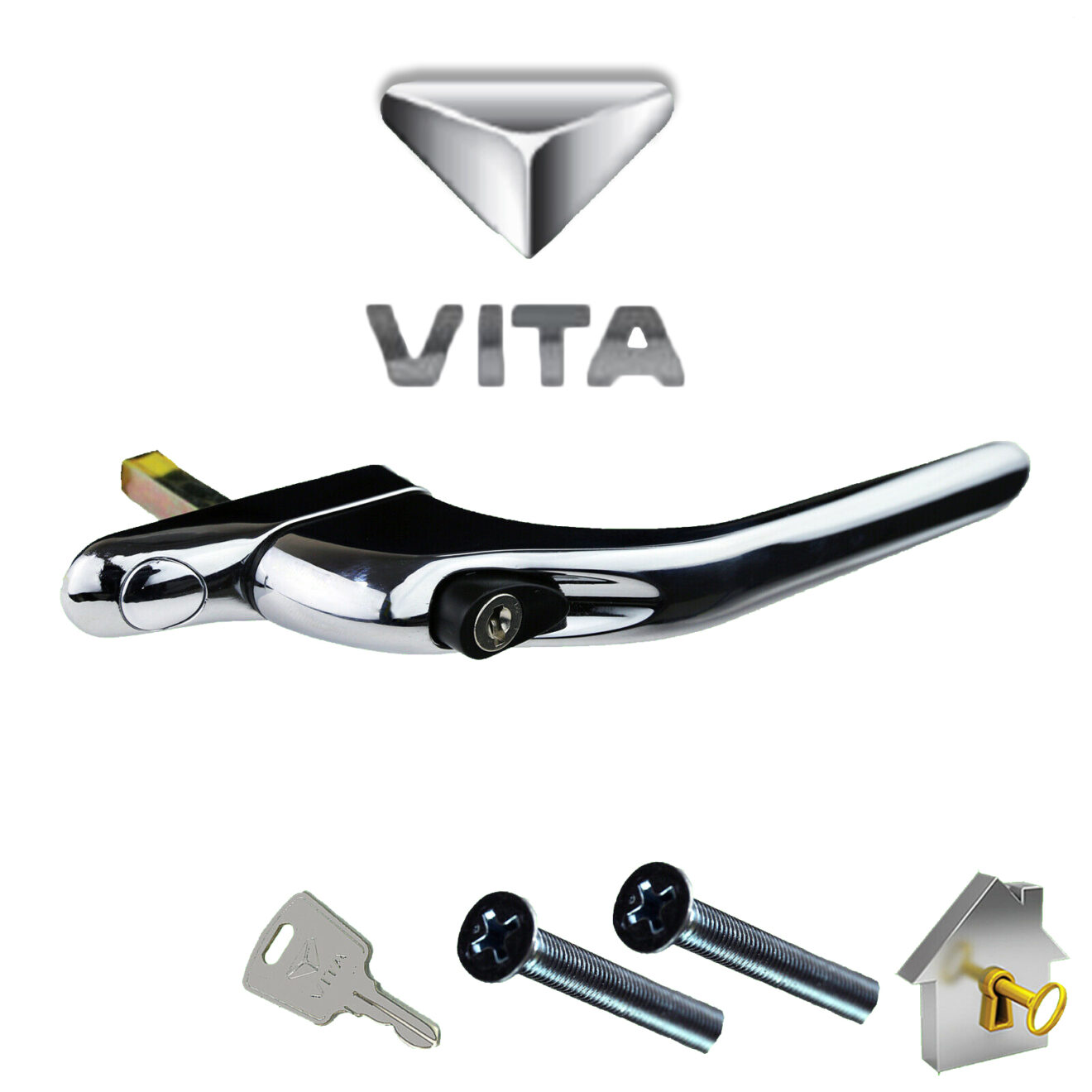 uPVC Universal Inline Window Handle, Key Locking Espag Double Glazing ...