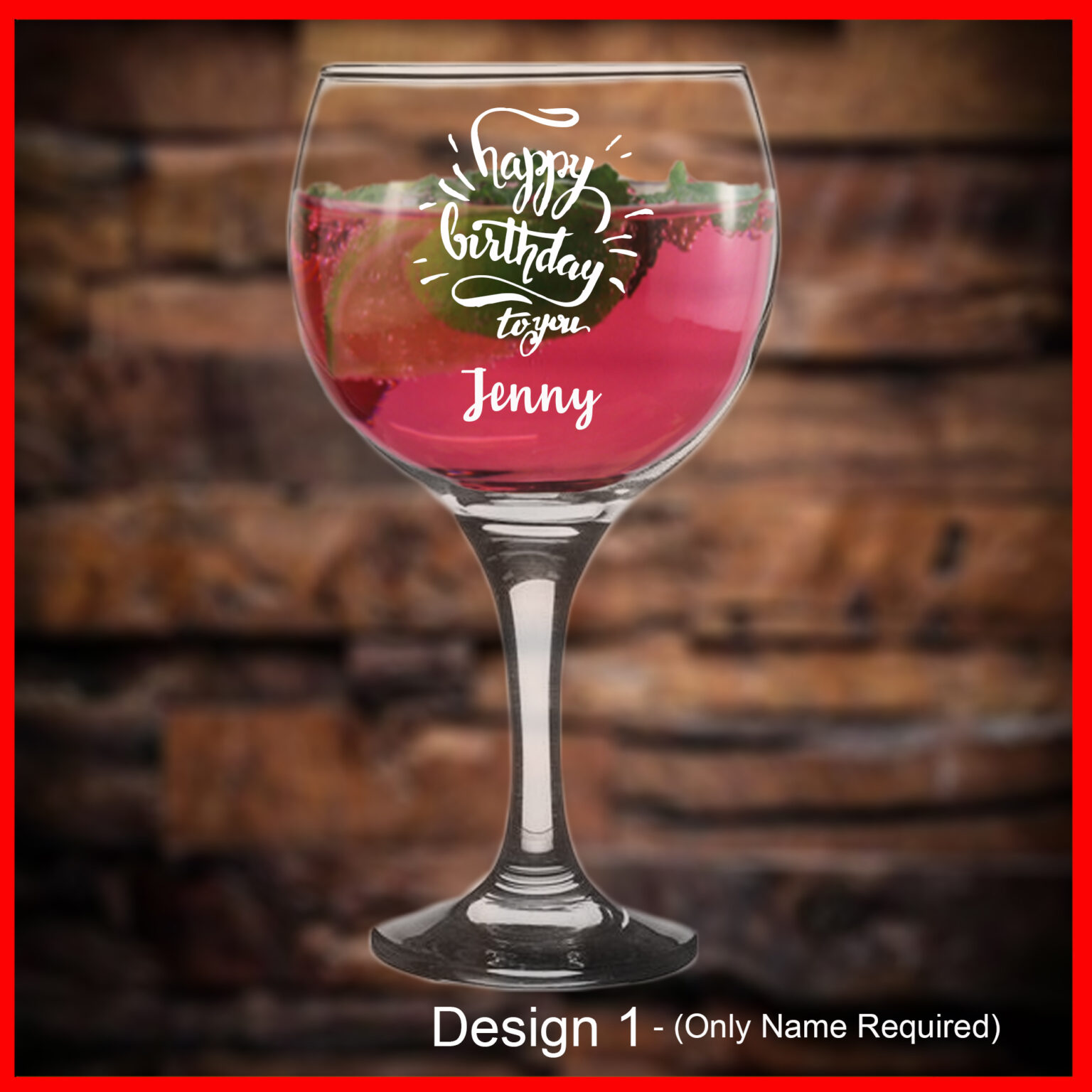 Personalised Engraved Gin Glass Gift Birthday Gifts Present 18th 30th ...