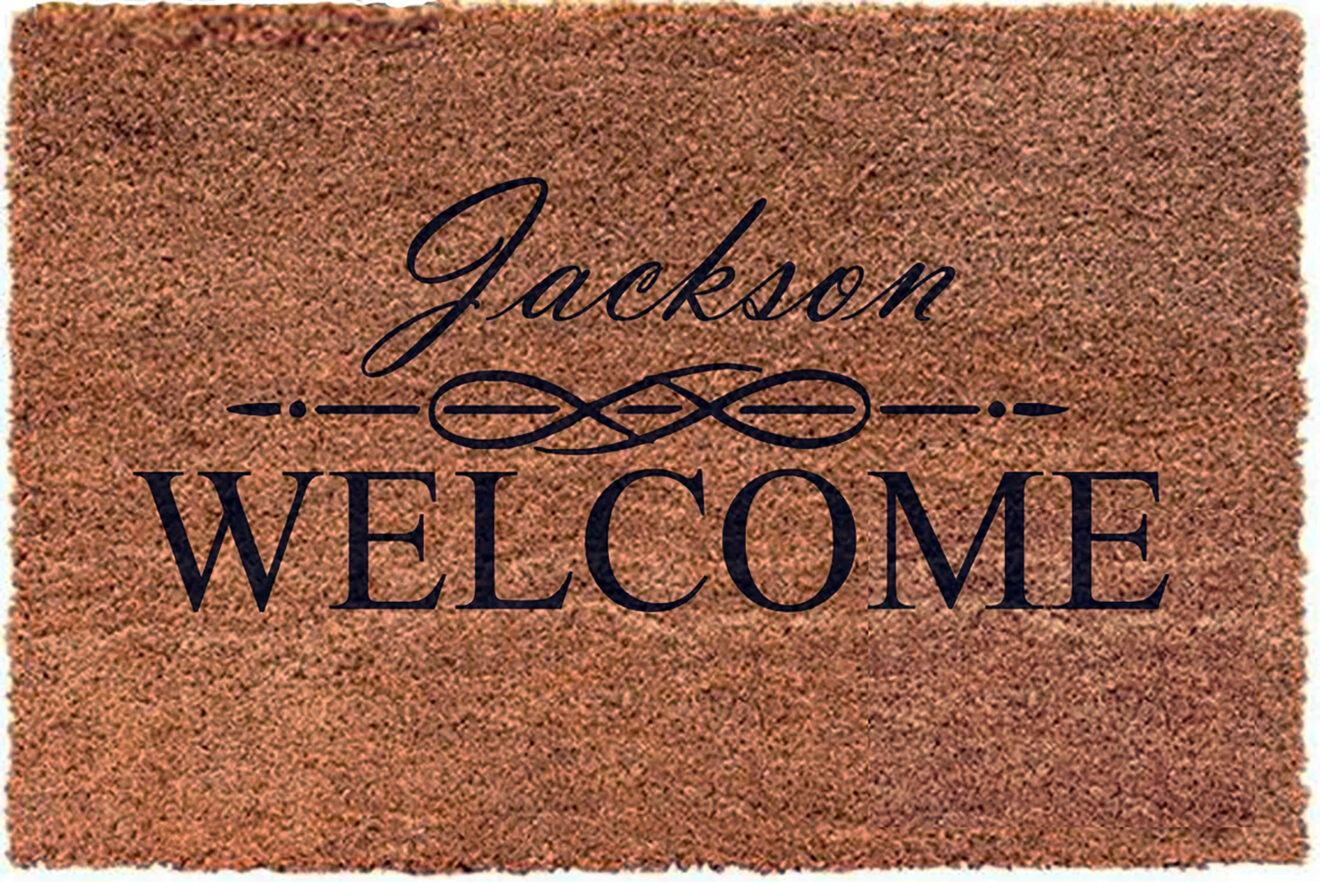 Personalised Engraved Coir Door Mat Welcome Mat House Warming Gift Home ...