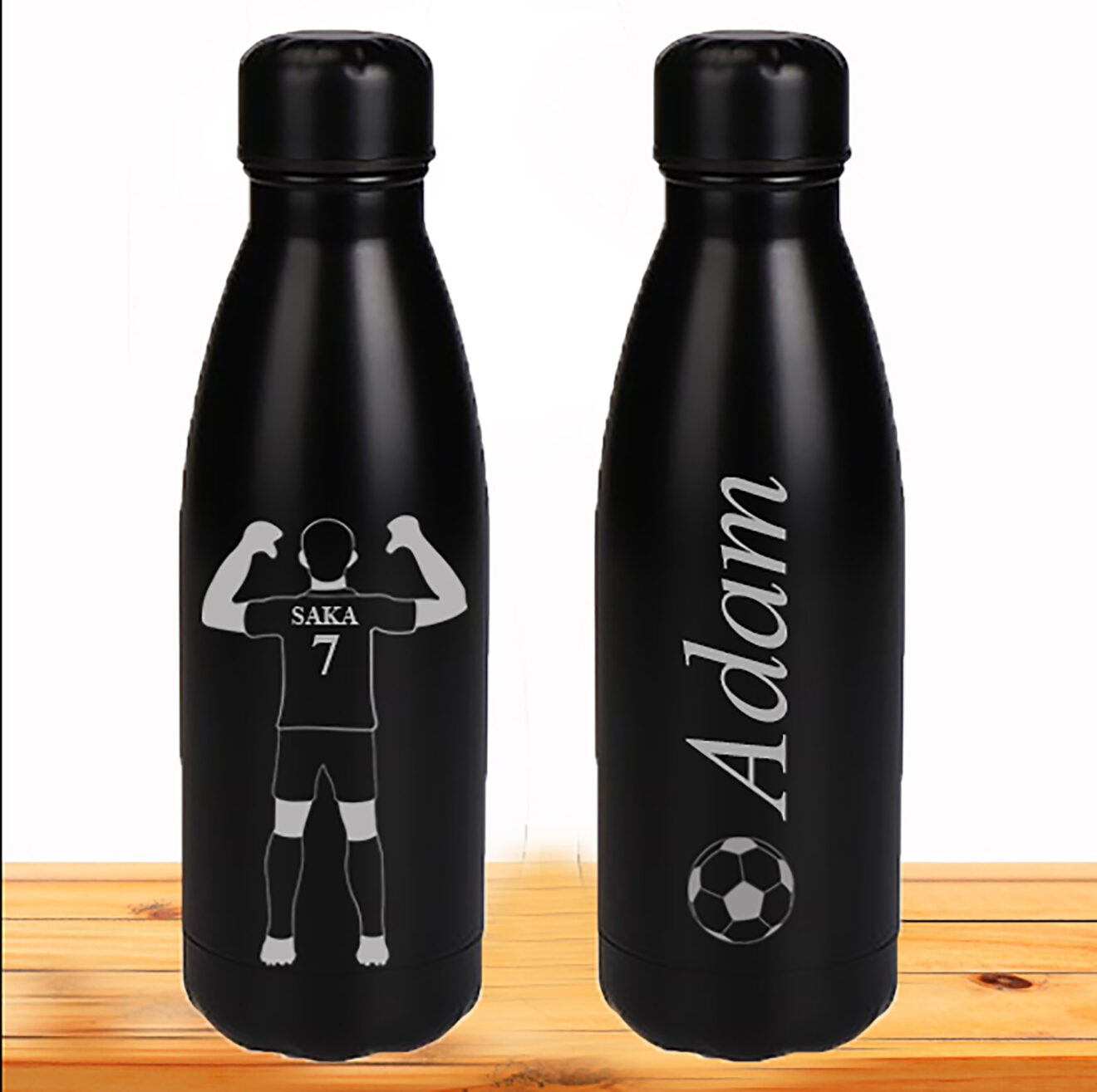 Engraved Chilly bottle Personalised Football Design Insulated Water ...