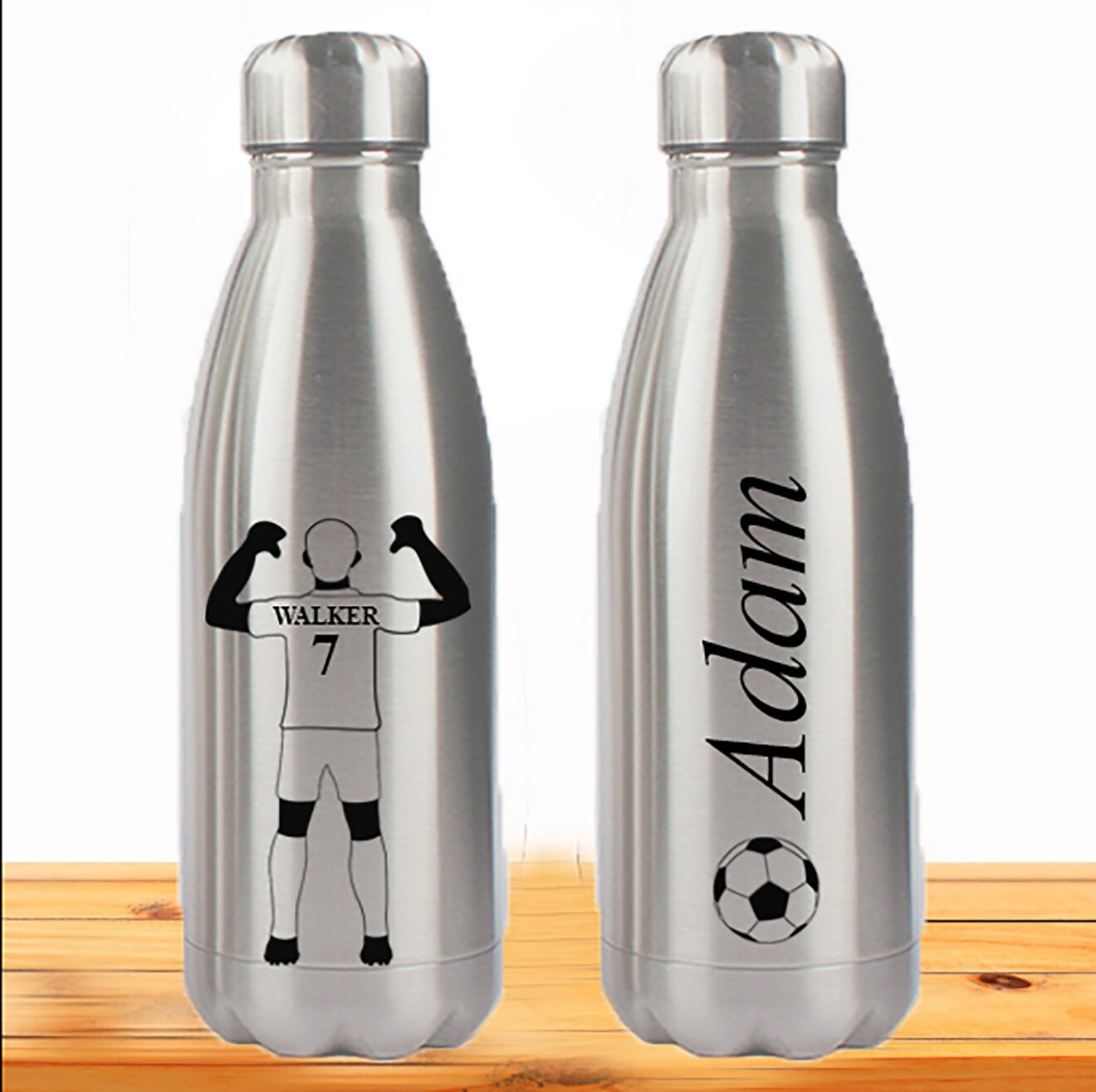 Engraved Chilly bottle Personalised Football Design Insulated Water ...
